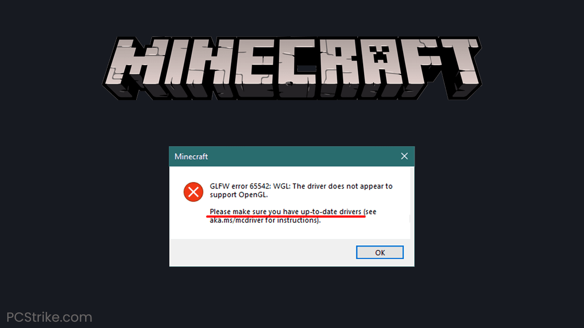 Fix Minecraft OpenGL Error 2023 Solution PC Strike Fix Minecraft OpenGL Error 2023 Solution PC Strike