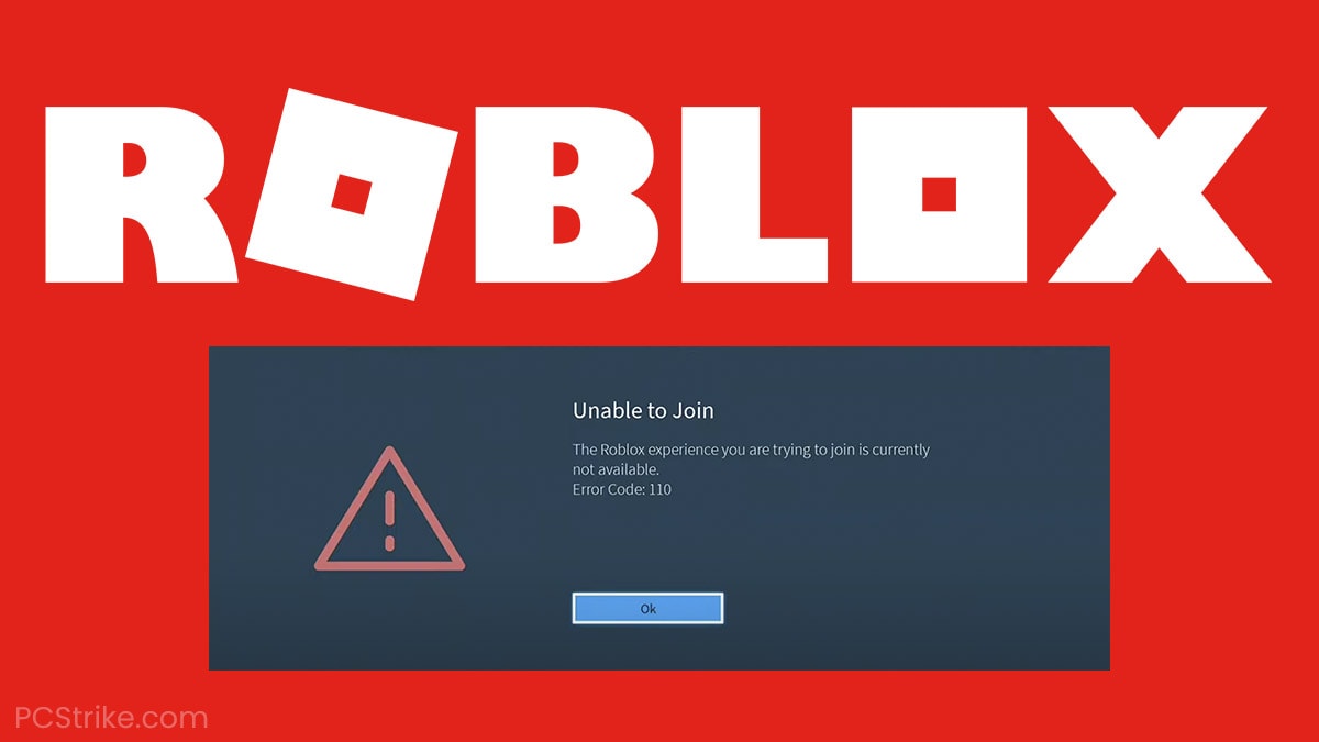 Fix Roblox Error Code 110 2023 Solution PC Strike